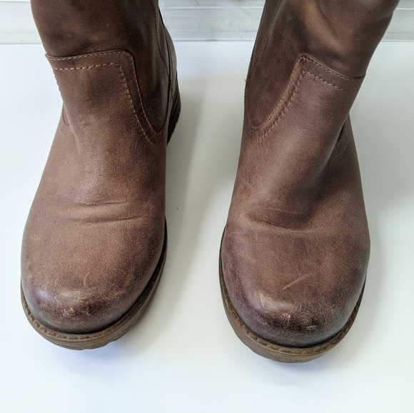 Tara M | Shoes | Tara M Fold Over Wool Leather Winter Ankle Boots ...